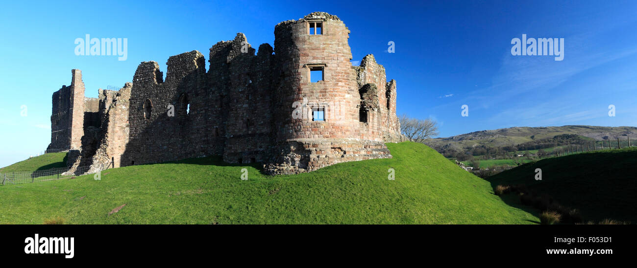 The ruins of Brough Castle, Brough Castle village, Cumbria County ...