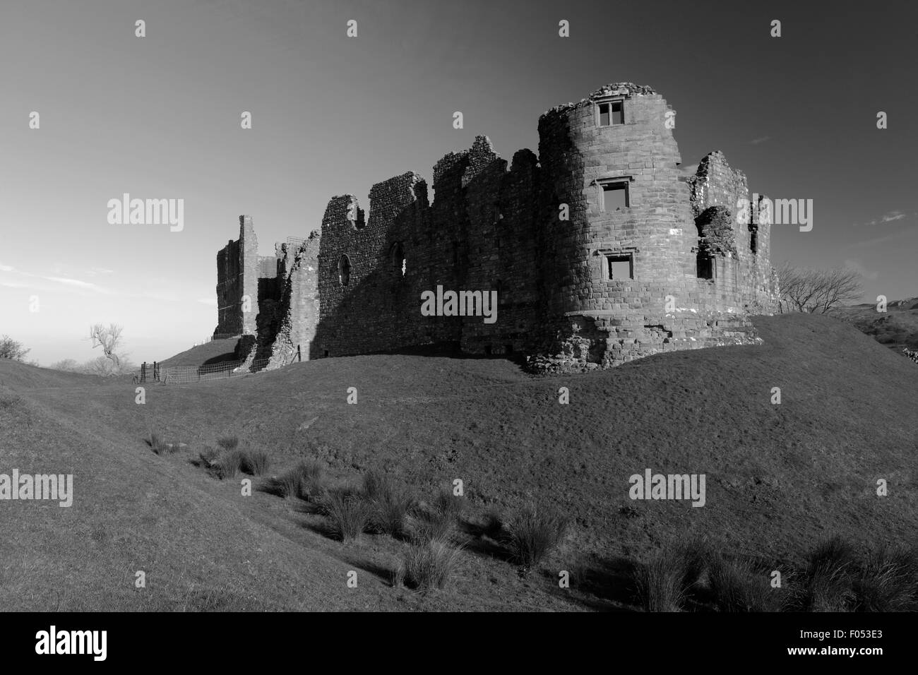 The ruins of Brough Castle, Brough Castle village, Cumbria County ...