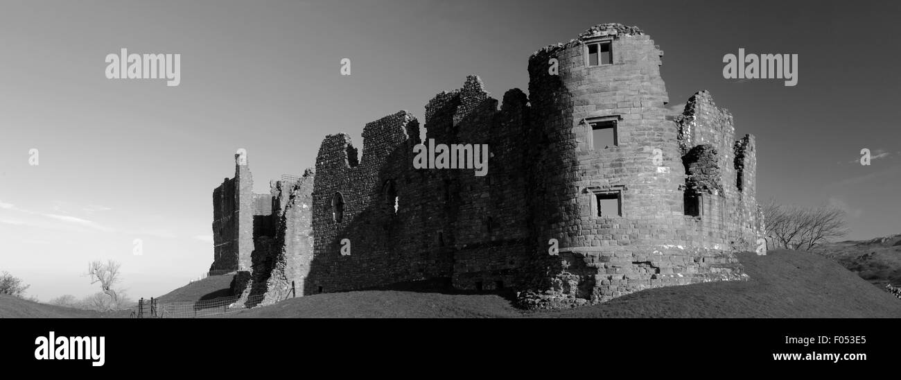 The ruins of Brough Castle, Brough Castle village, Cumbria County ...