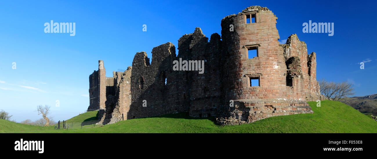 The ruins of Brough Castle, Brough Castle village, Cumbria County ...