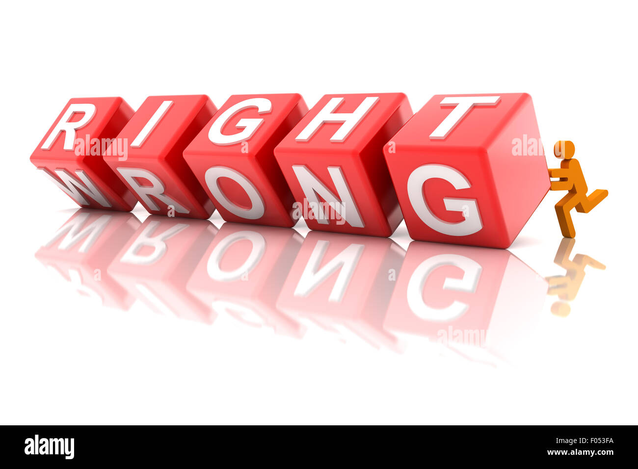 Turn wrong into right Stock Photo - Alamy