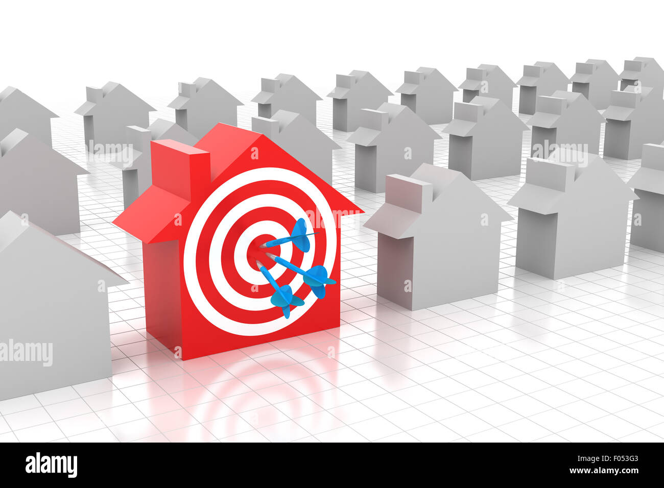 Target house illustration hi-res stock photography and images - Alamy