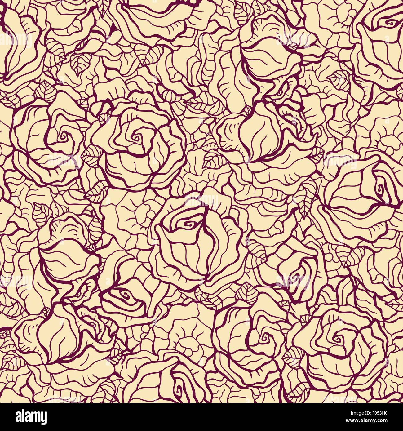 Seamless Roses Pattern Stock Vector Image & Art - Alamy