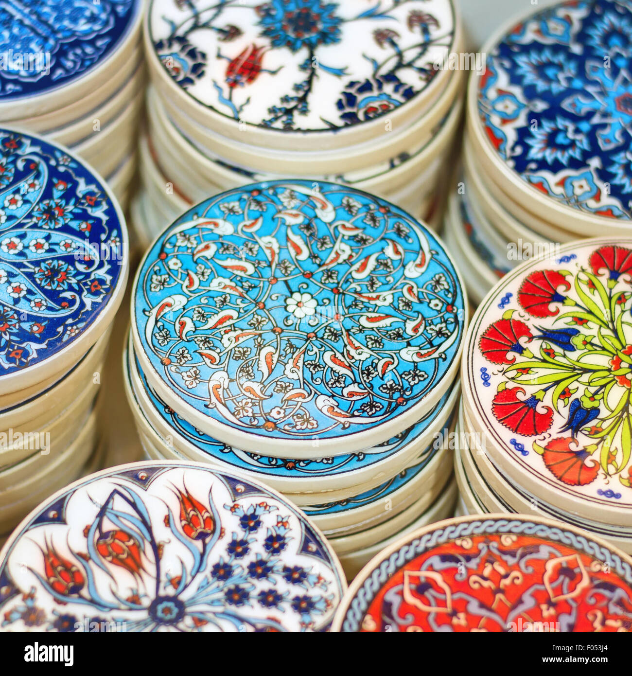 Traditional Turkish ceramics on the Grand Bazaar Istanbul, Turkey Stock ...