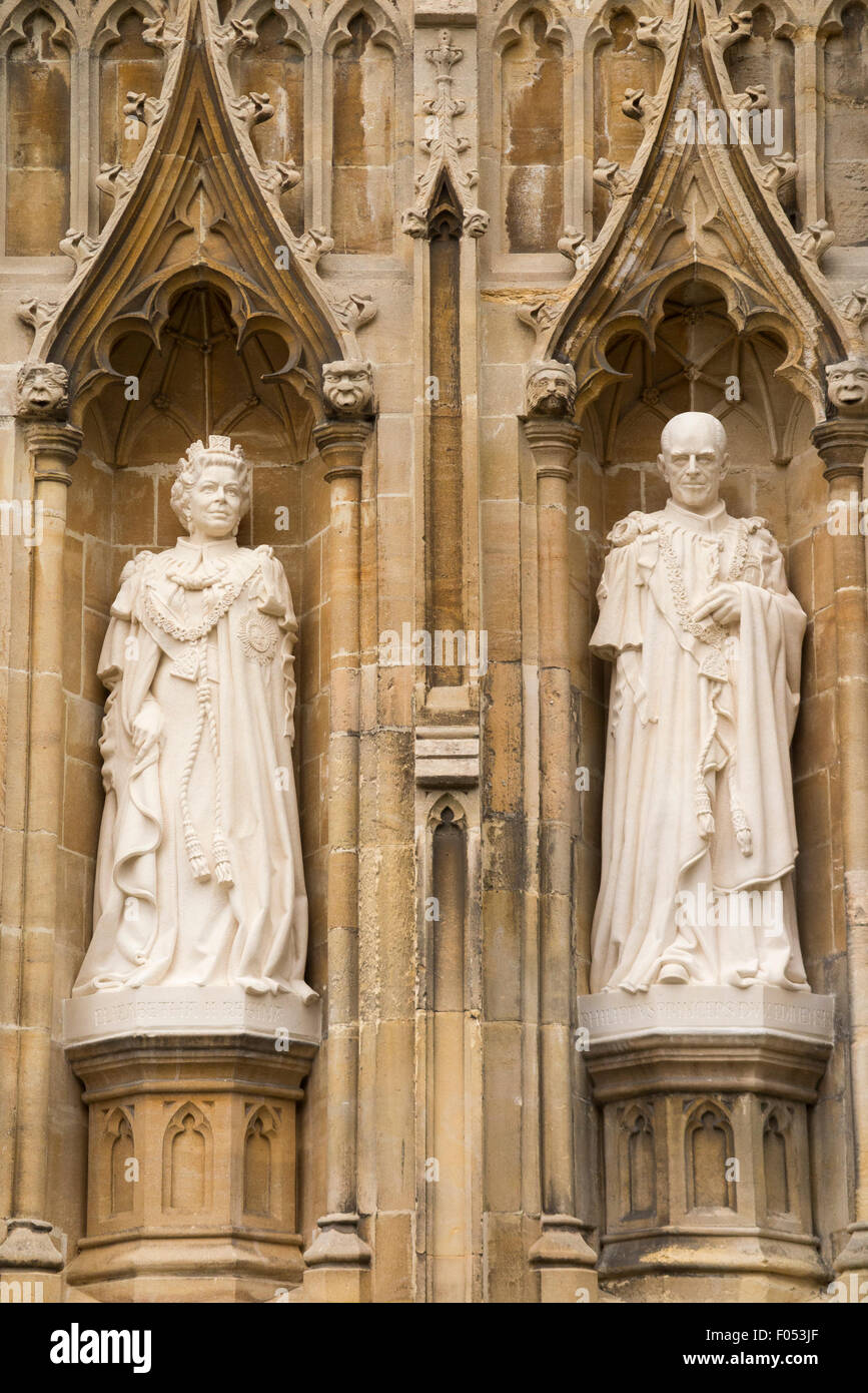 Statues of the Queen & Prince Philip, the Duke of Edinburgh, at ...