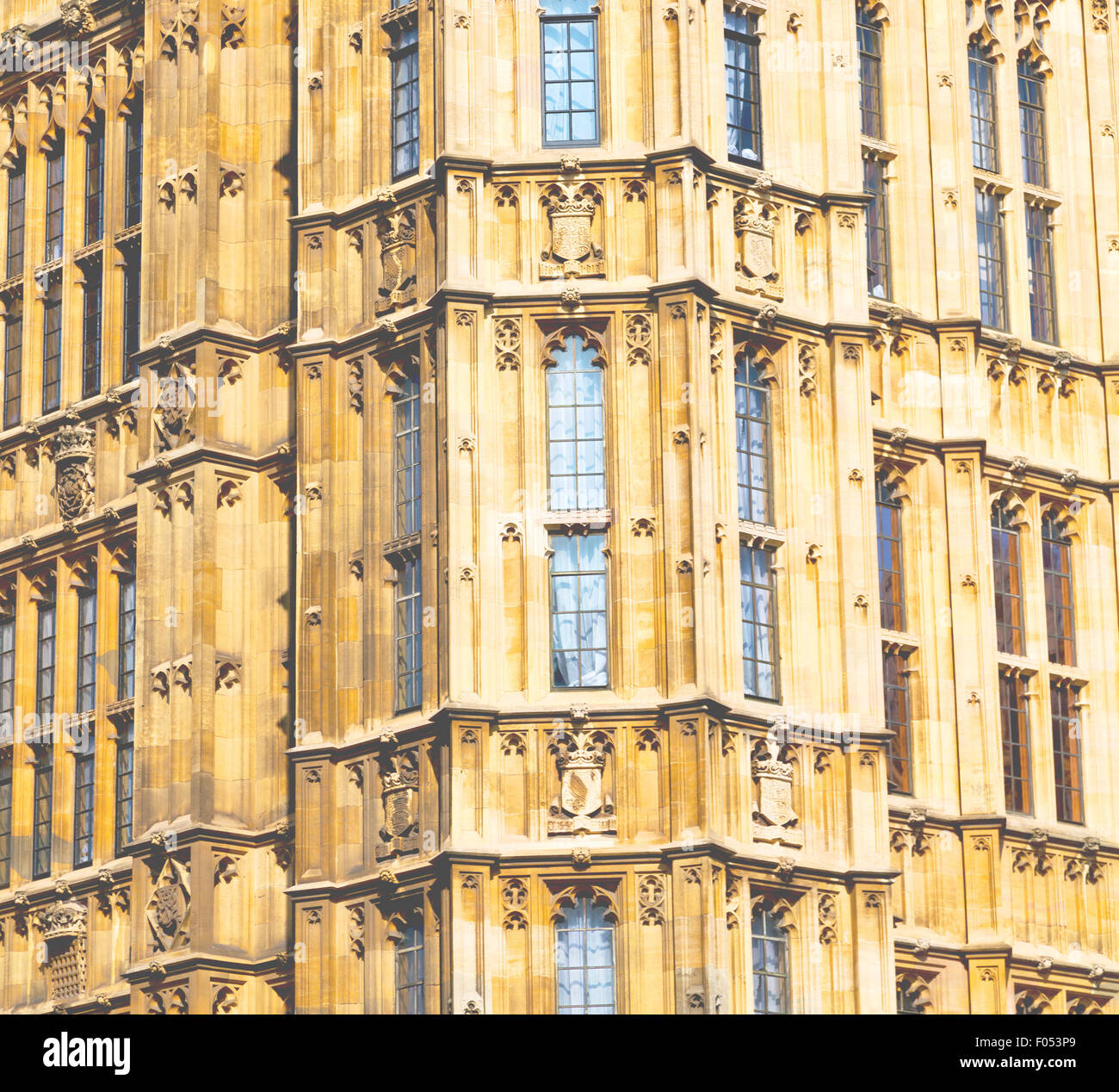in london old historical parliament glass window structure and sky ...