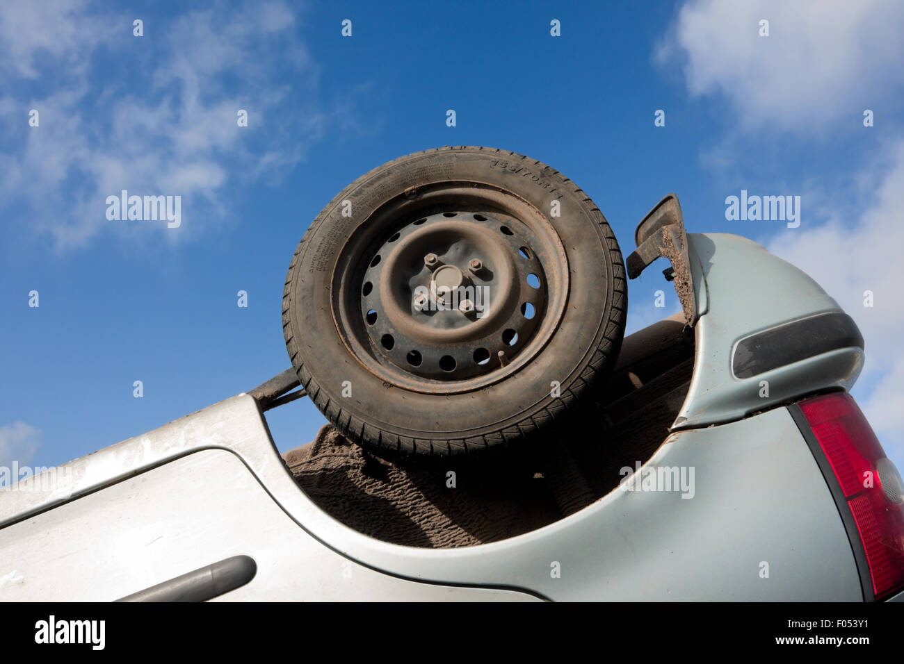 Car crash accident upside down hi-res stock photography and images - Alamy