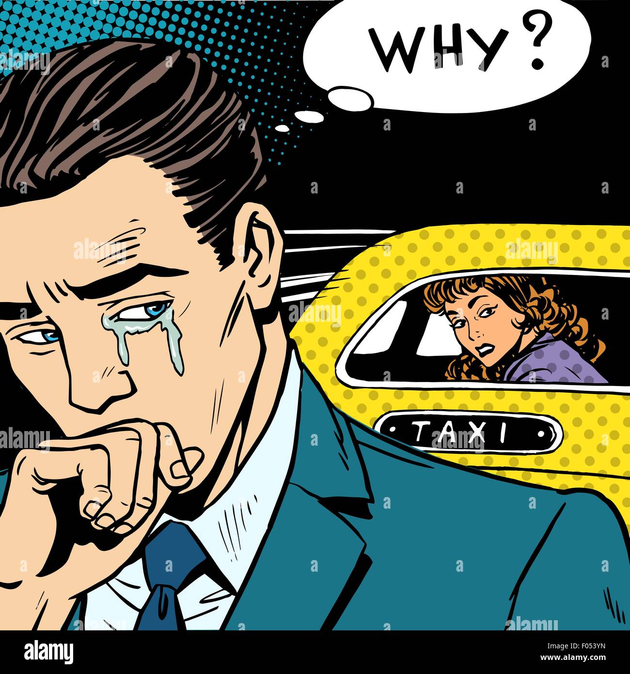 Cartoon crying woman hi-res stock photography and images - Alamy