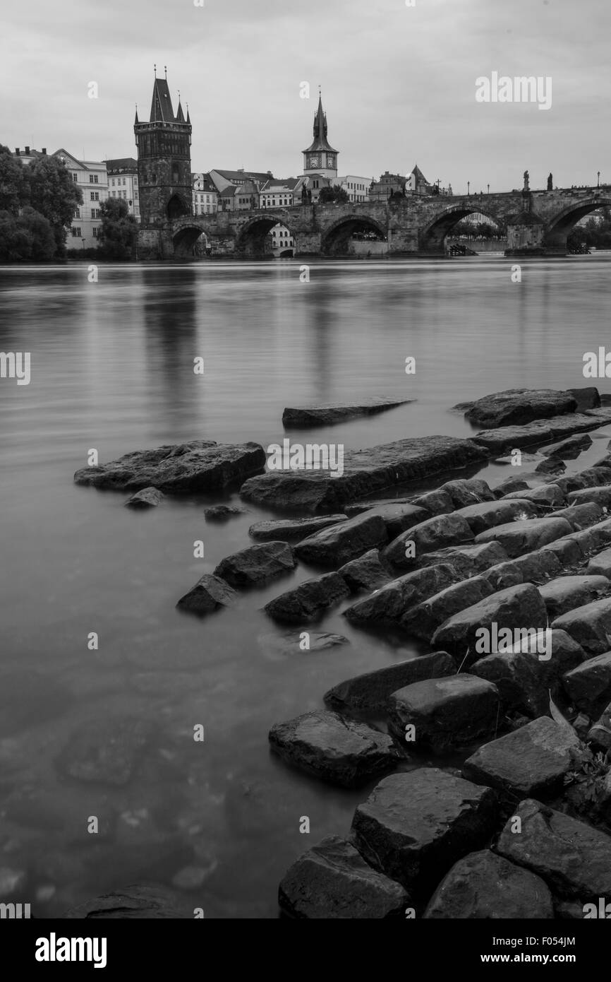 Prague bridges Black and White Stock Photos & Images - Alamy