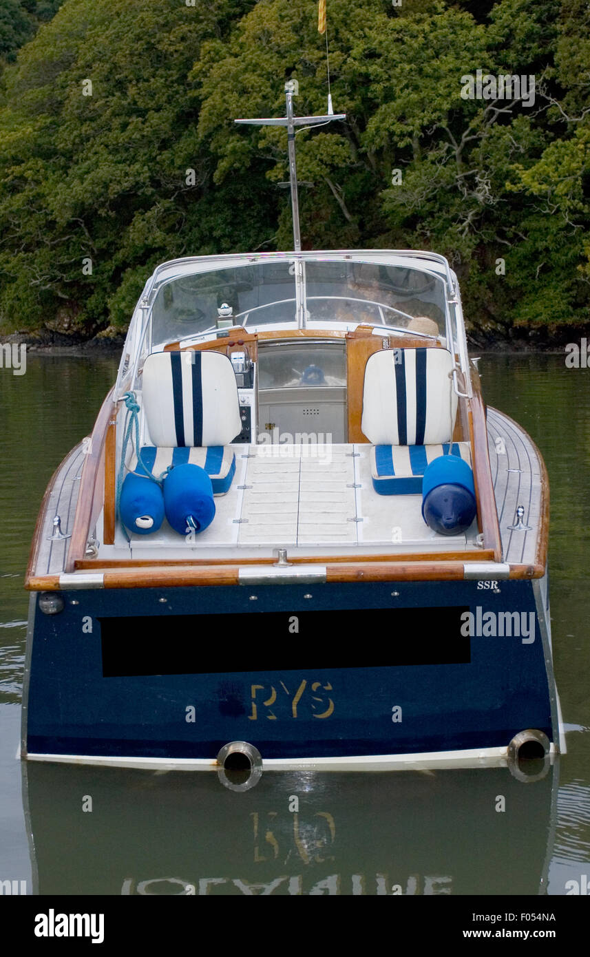 Classic Power boat from 1960's, Fairey Huntsman 28 Stock Photo - Alamy