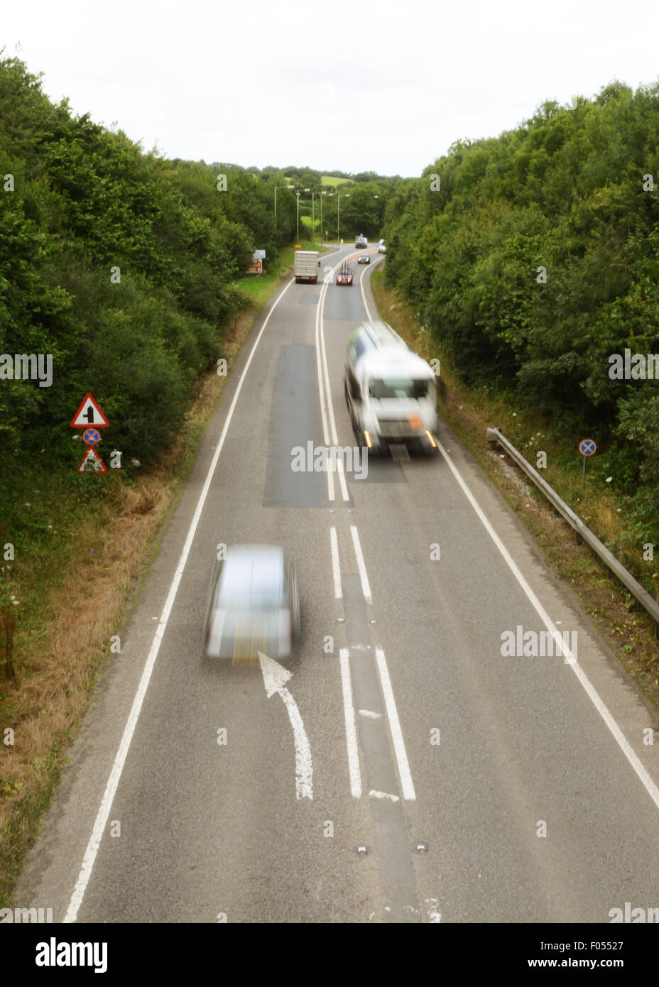 North Devon Link Road A361 Barnstaple to Tiverton Main Road Traffic ...