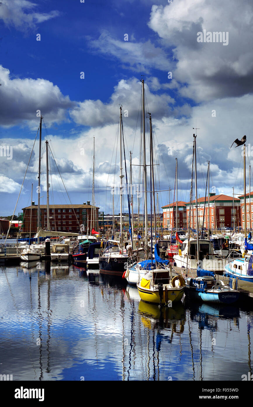 Yachts in Hartlepool marina Stock Photo - Alamy
