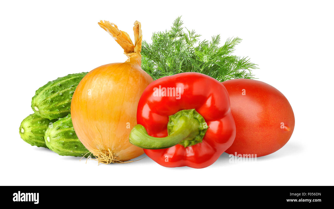 Vegetables isolated on white Stock Photo - Alamy