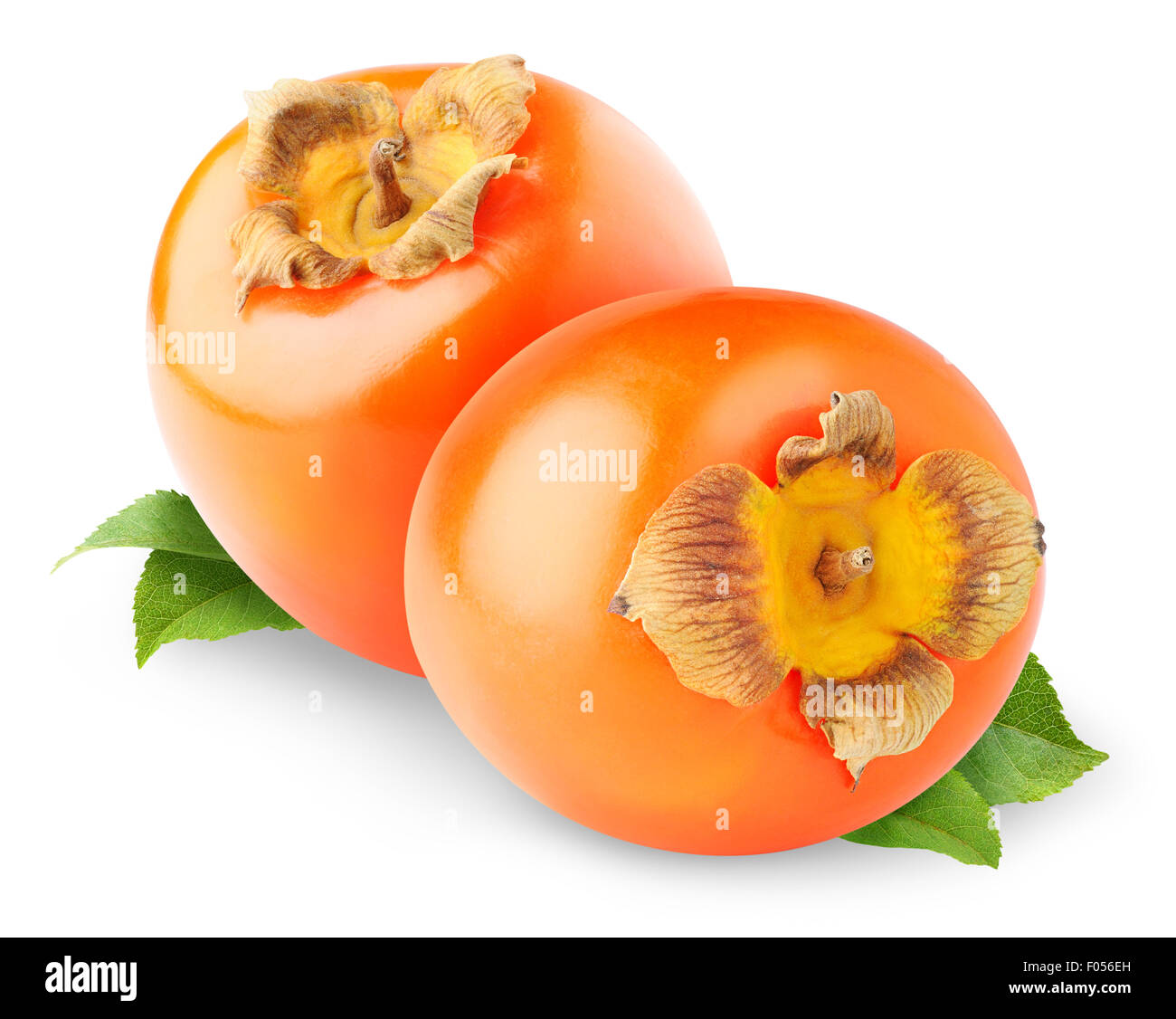 Persimmon fruits isolated on white Stock Photo - Alamy