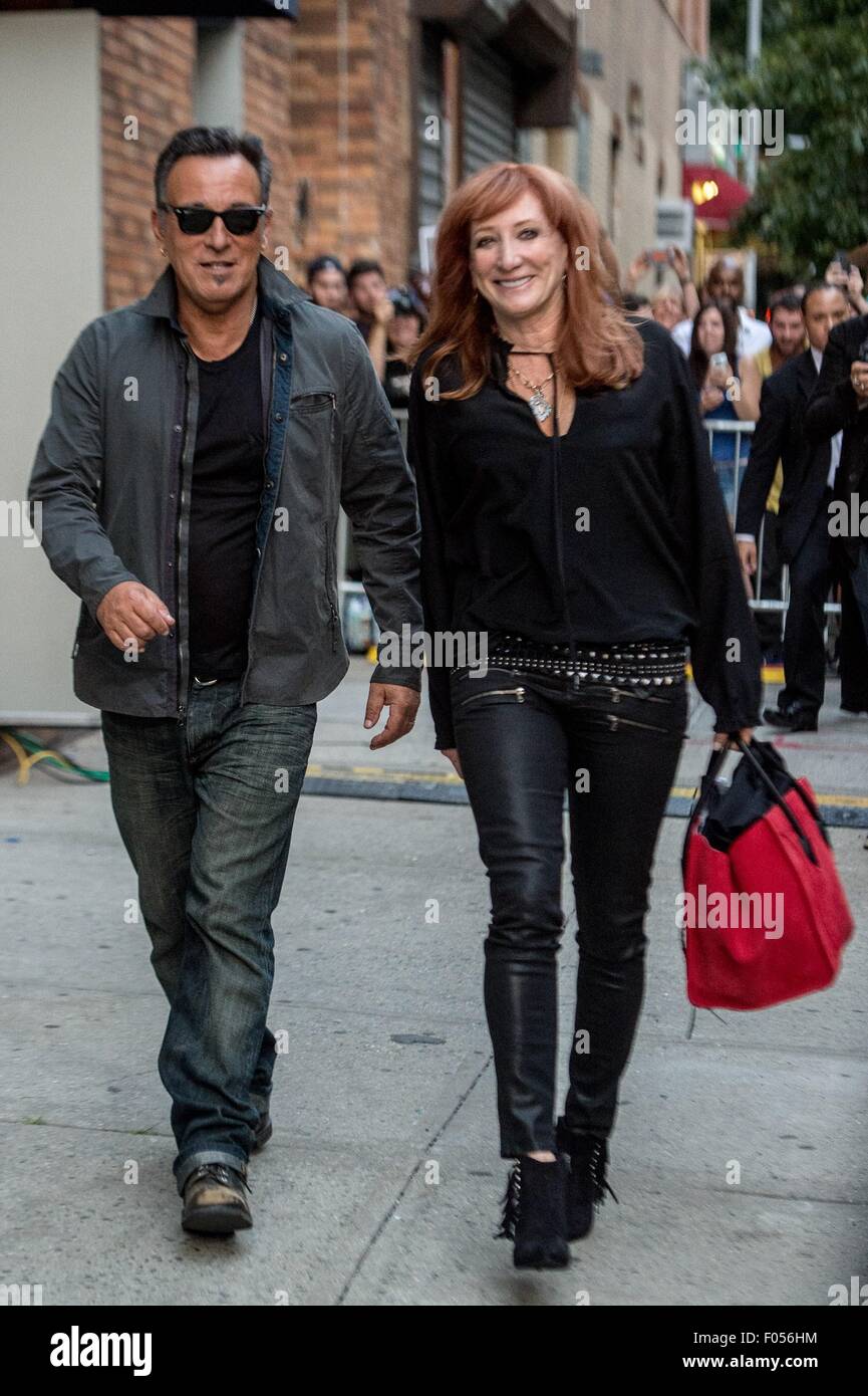 New York, NY, USA. 6th Aug, 2015. Bruce Springsteen, Patti Scialfa ...