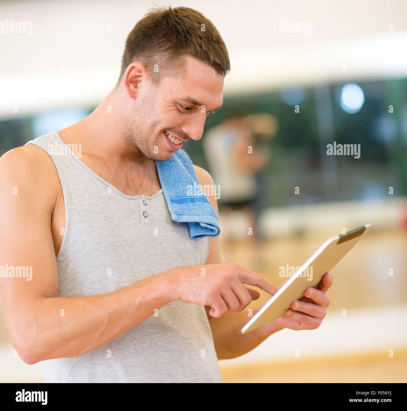 Exercise class computer man hi-res stock photography and images - Alamy
