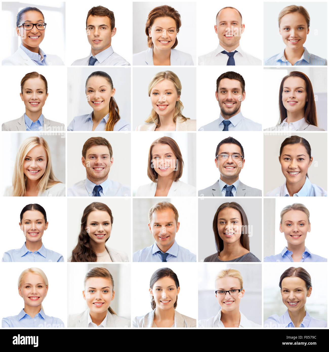 collage with many business people portraits Stock Photo - Alamy
