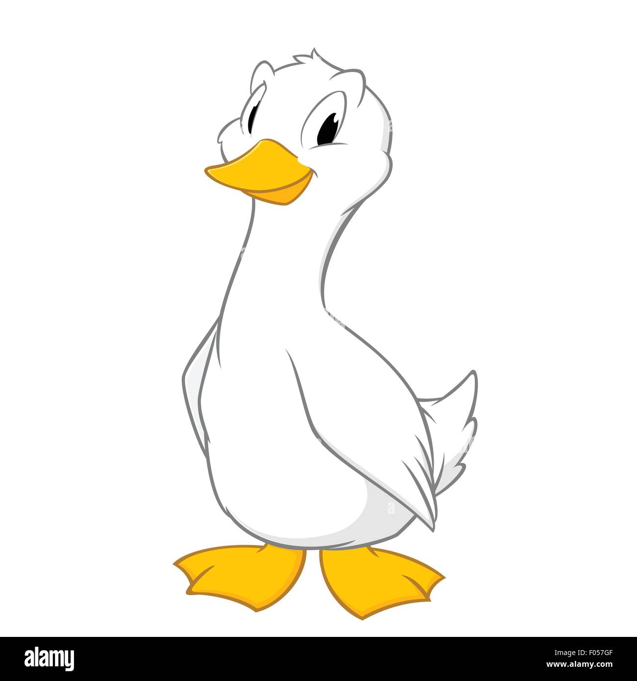 Cartoon Goose Flying