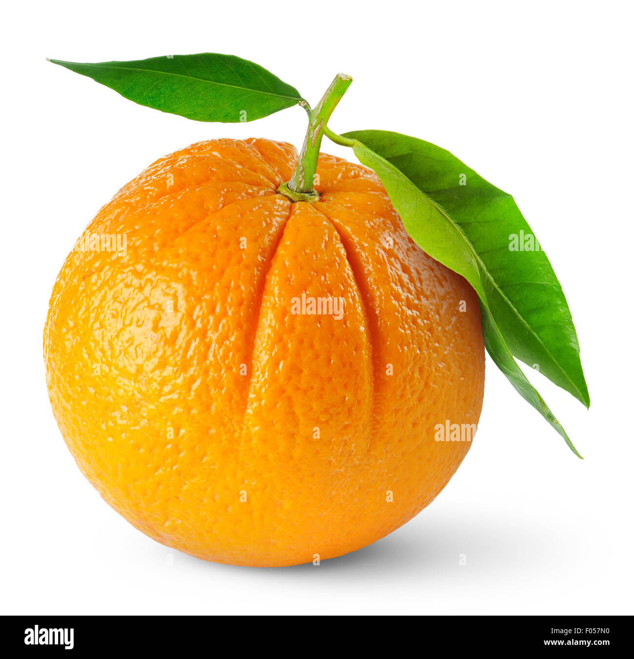 Orange fruit isolated leaf hi-res stock photography and images - Alamy