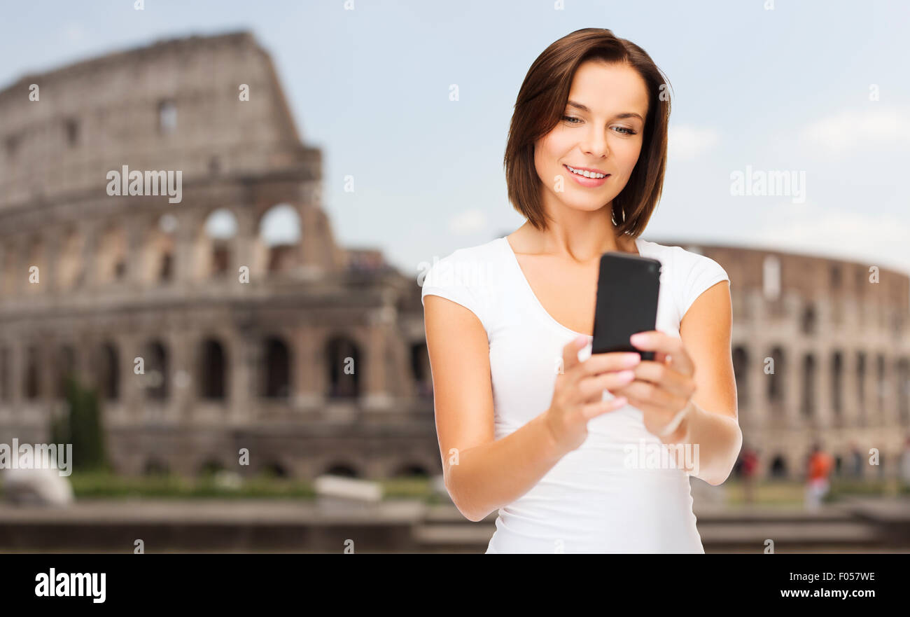 Woman watching coliseum hi-res stock photography and images - Alamy
