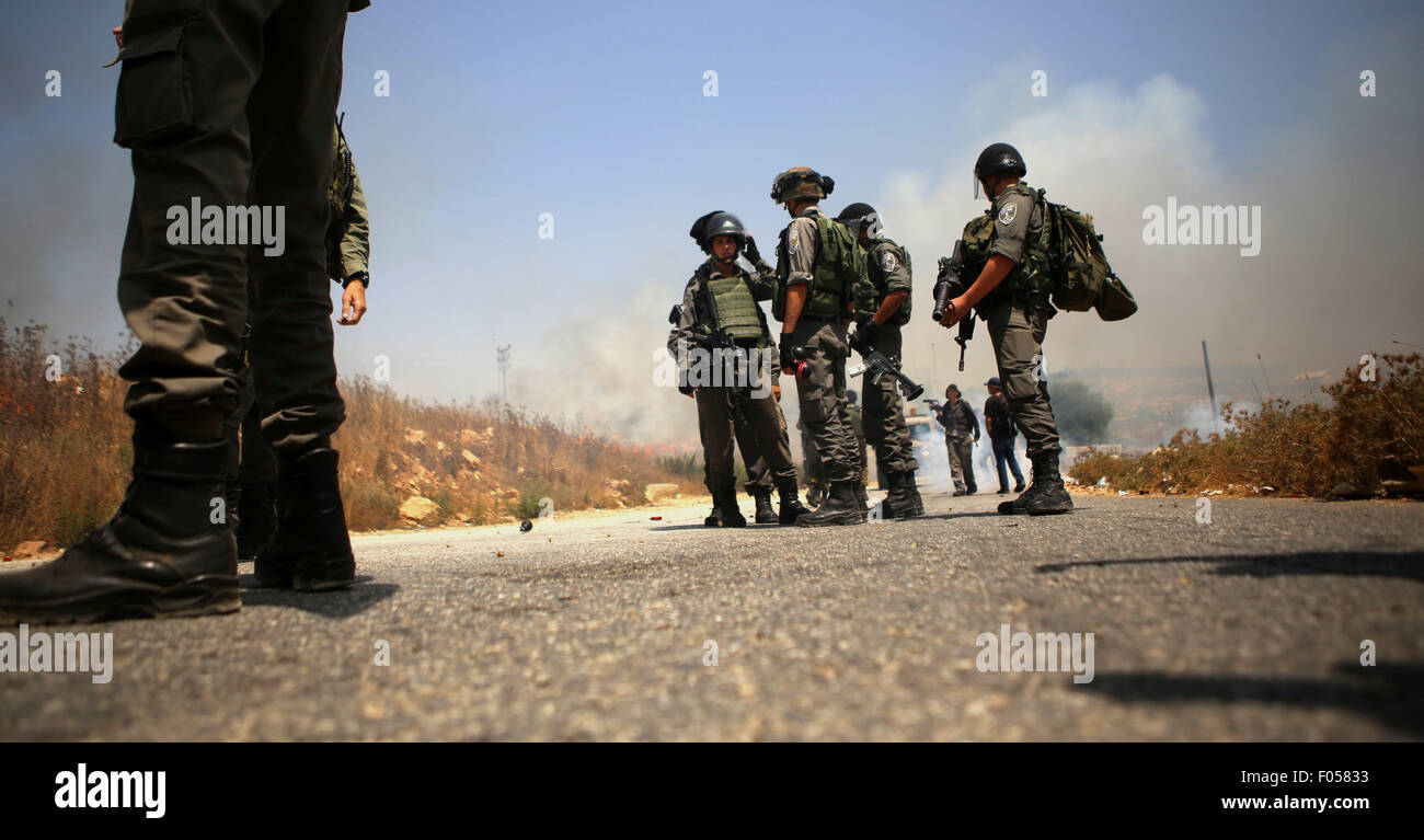 Ramallah, West Bank, Palestinian Territory. 7th Aug, 2015. Israeli ...