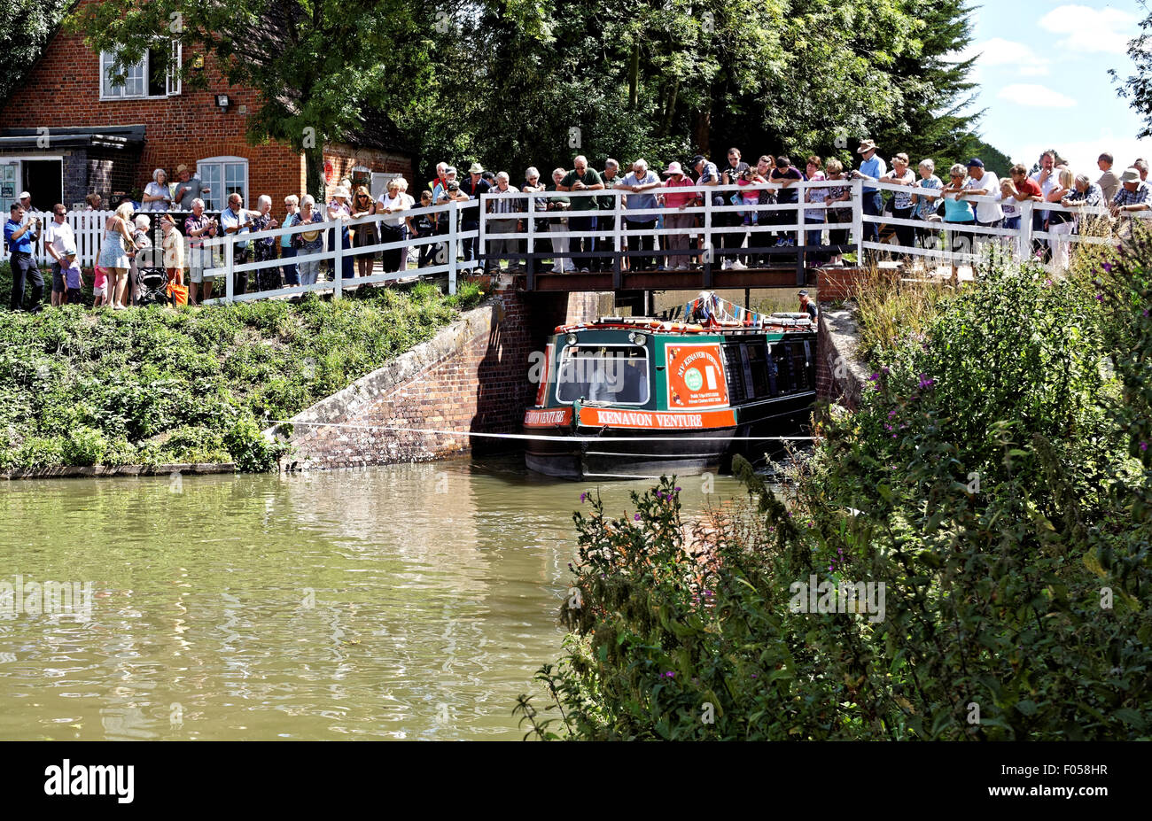 Caen Lock, Devizes, UK. 07th Aug, 2015. Breaking the tape to celebrate ...