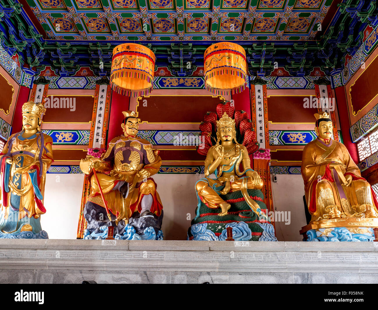 Buddhist Deities In The Pavillon Buildings Of The Chongsheng Monastery ...