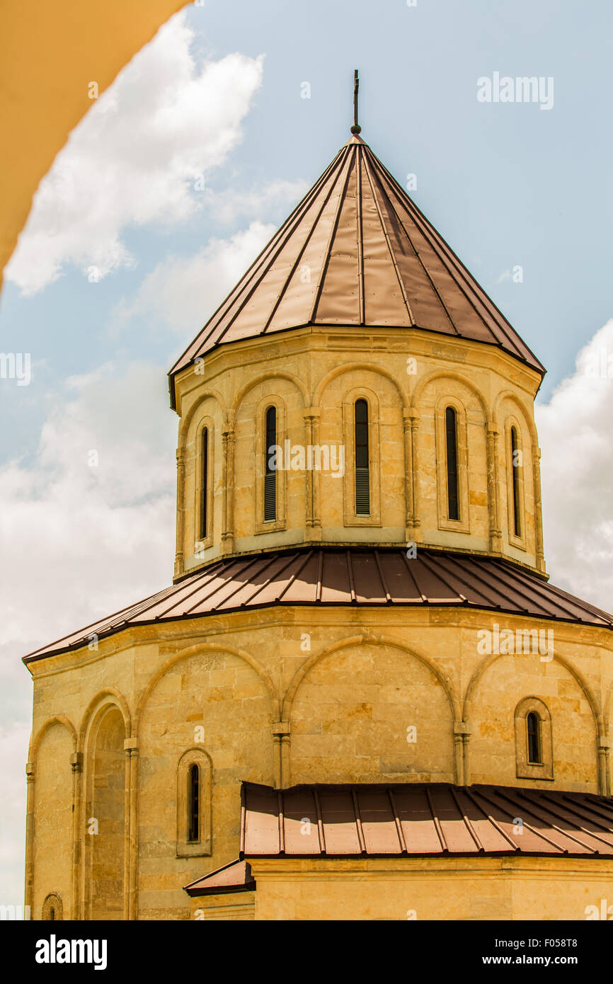 Traditional Georgian Orthodox Church is the main dome with a cross. The ...
