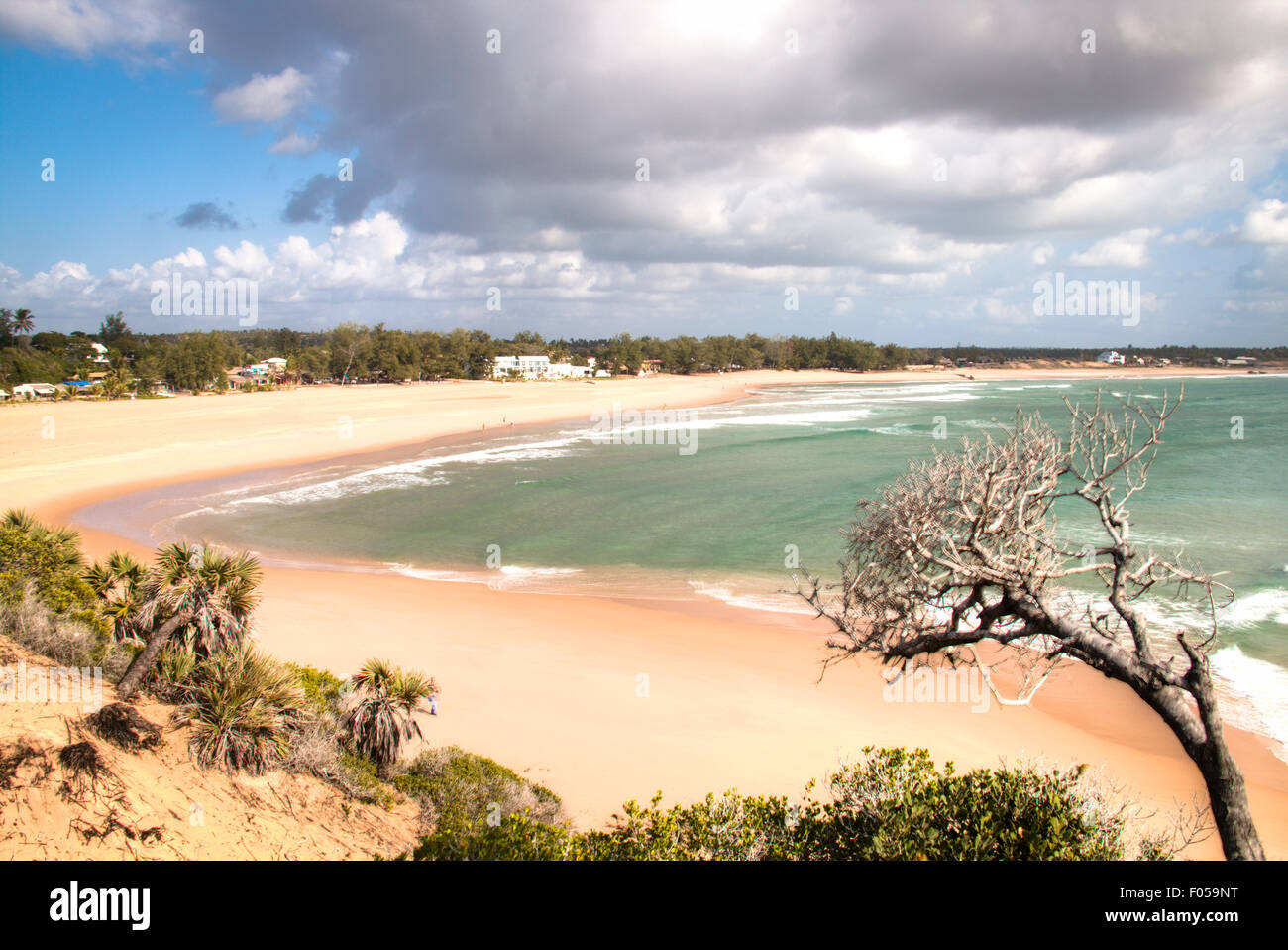 Empty beach in the town Tofo Stock Photo - Alamy