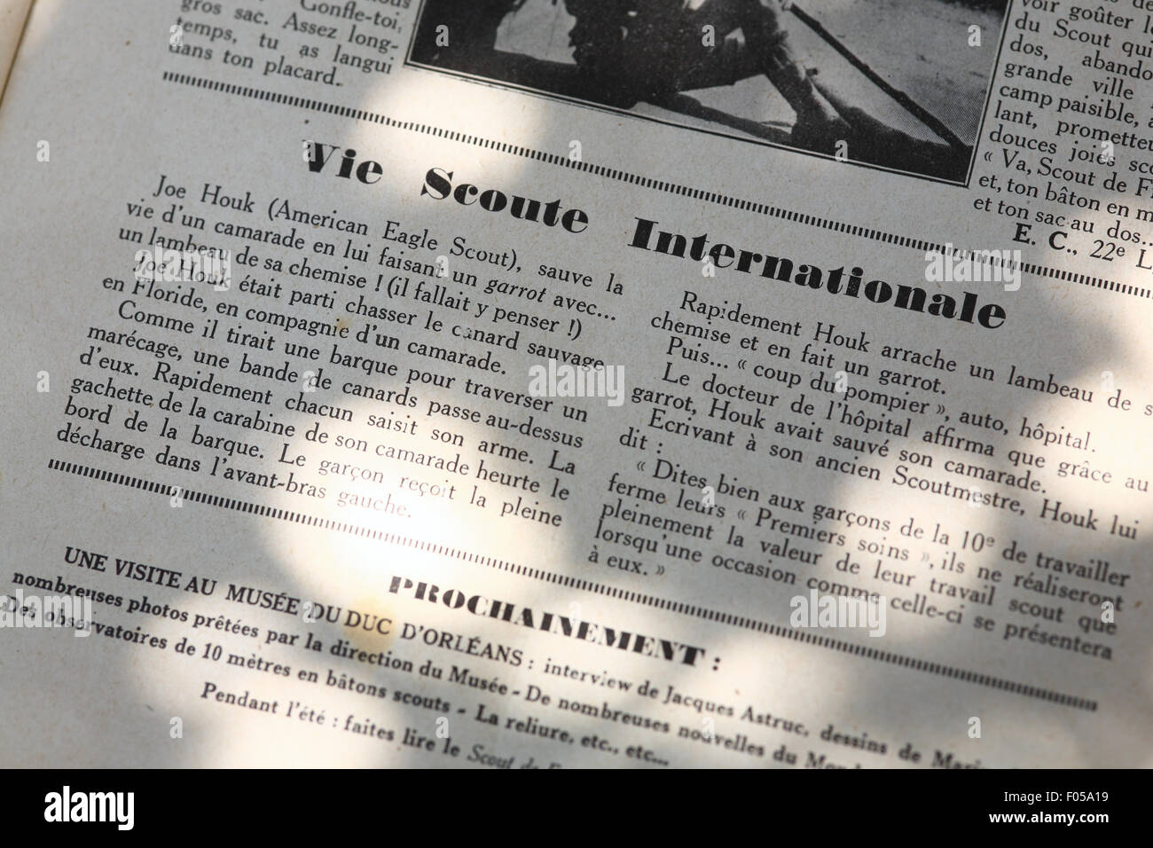 'le scout' ,French scout magazine from 1931 Stock Photo - Alamy