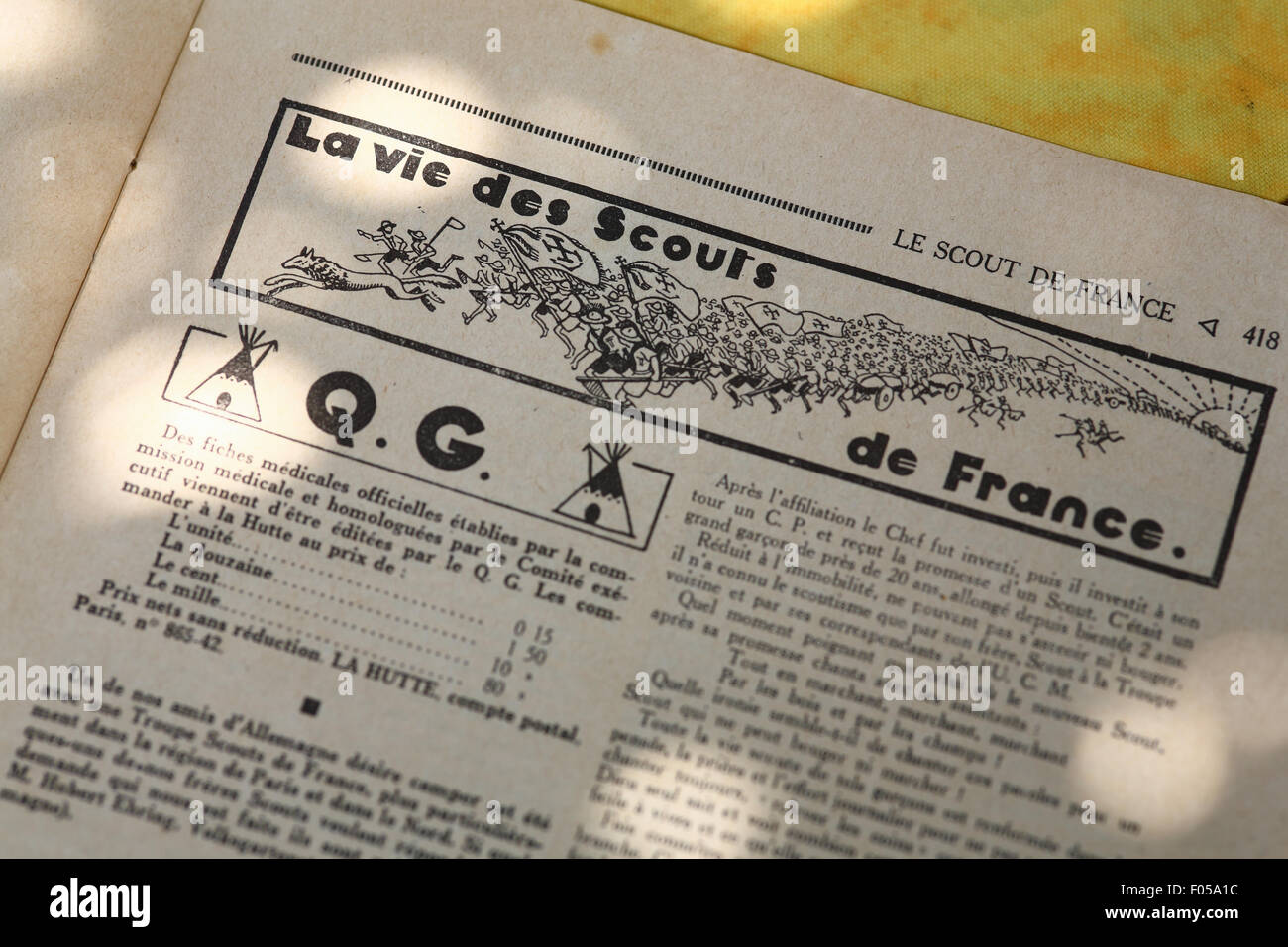 'le scout' ,French scout magazine from 1931 Stock Photo - Alamy