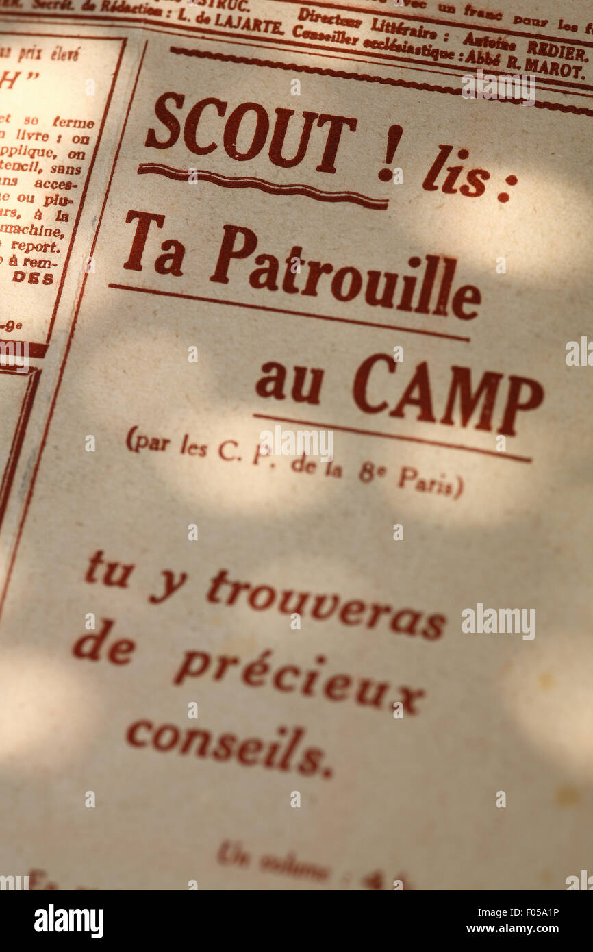 'le scout' ,French scout magazine from 1931 Stock Photo - Alamy