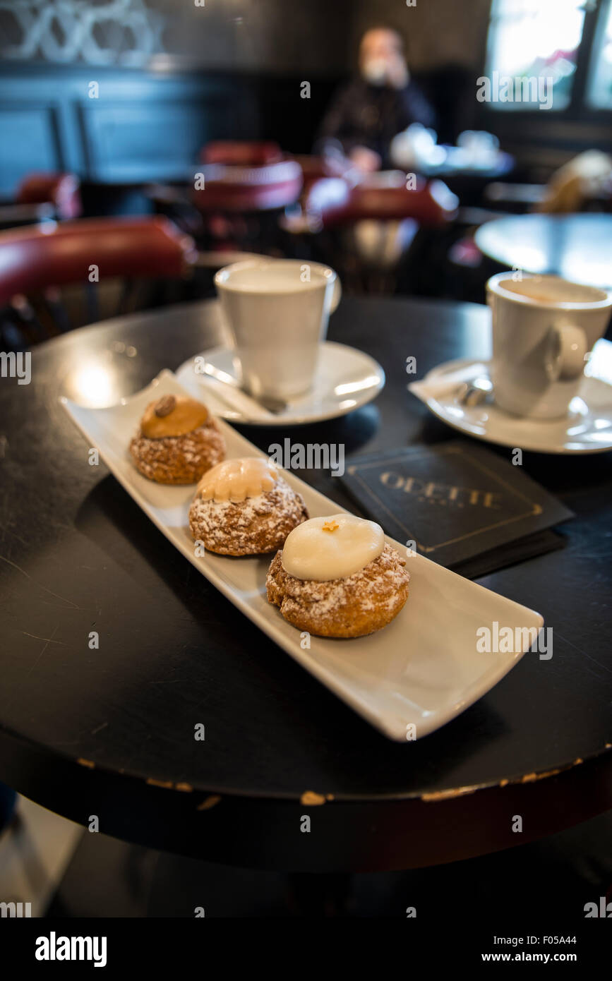 Cafe Odette cream puff shop, Paris Stock Photo - Alamy