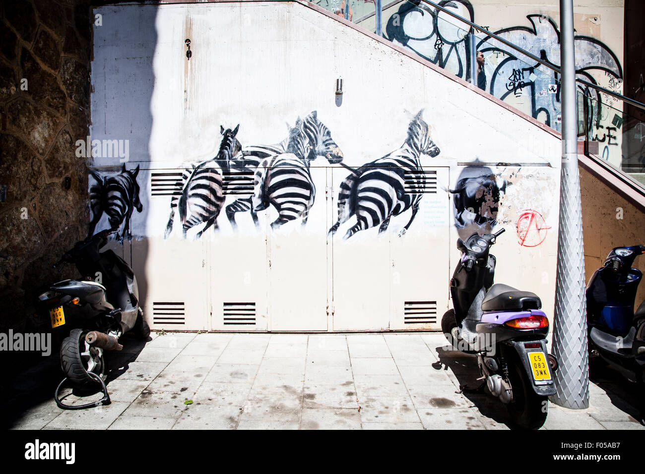 Graffiti on stairs hi-res stock photography and images - Alamy