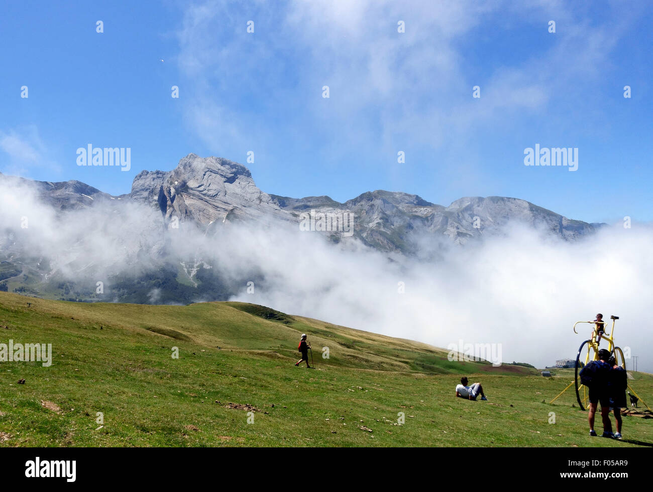 Col D'Aubisque on the Tour de France route in French Pyrenees Stock ...