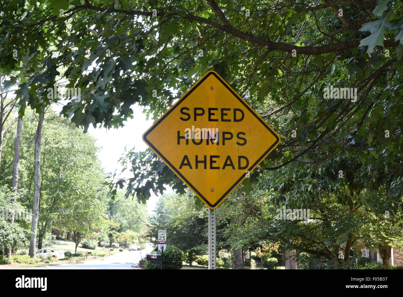 speed bumps ahead street sign Stock Photo - Alamy