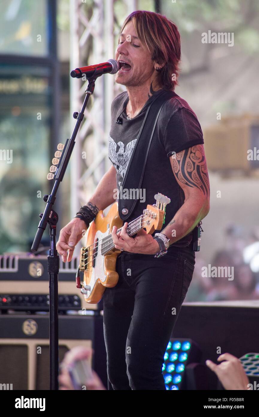 New York, NY, USA. 7th Aug, 2015. Keith Urban on stage for NBC Today ...