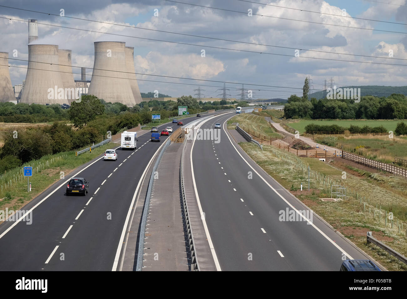 the a453 dual carriageway recently opened in june 2015 Stock Photo - Alamy