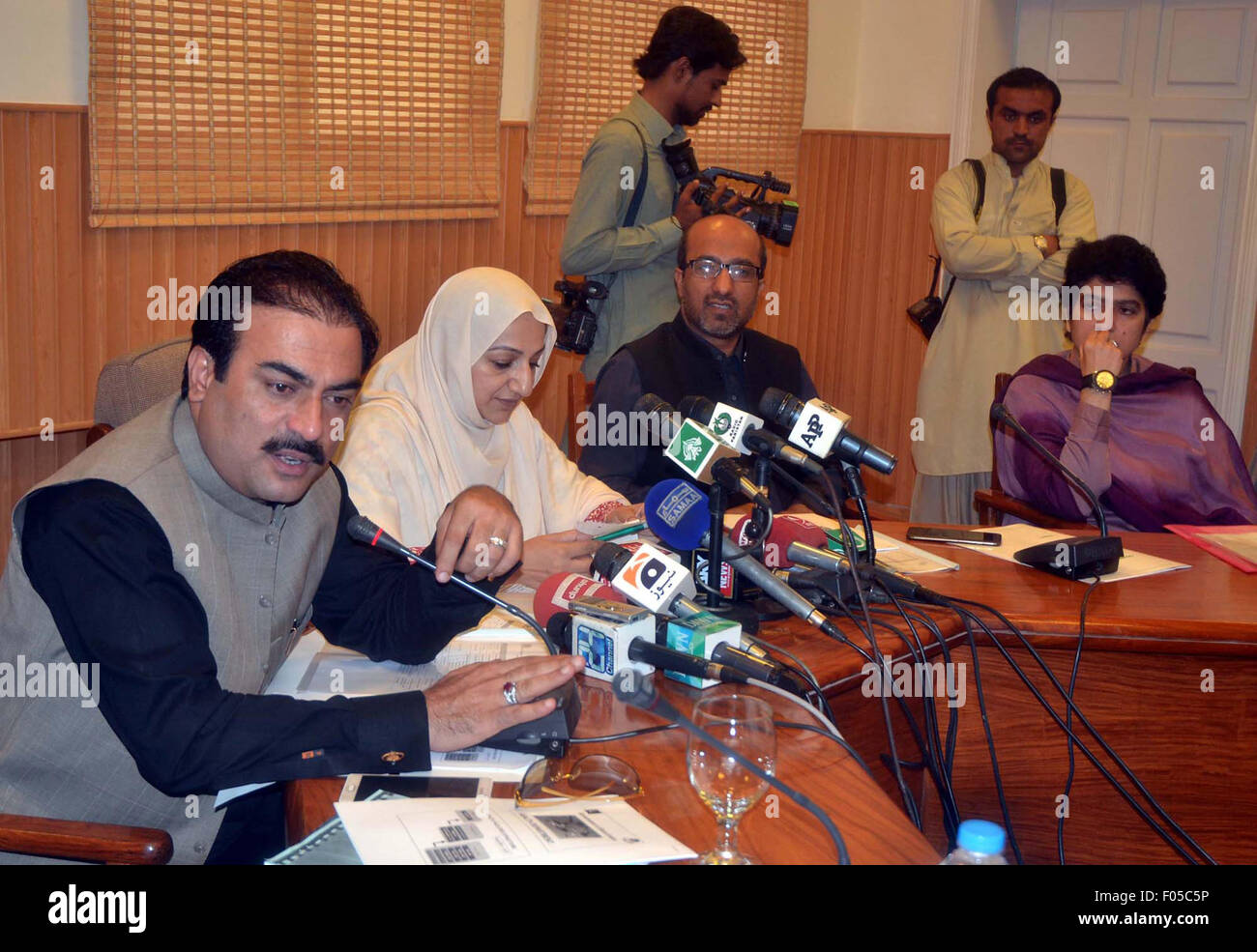 Pakistan. 7th Aug, 2015. State Minister for Health, Saira Afzal ...