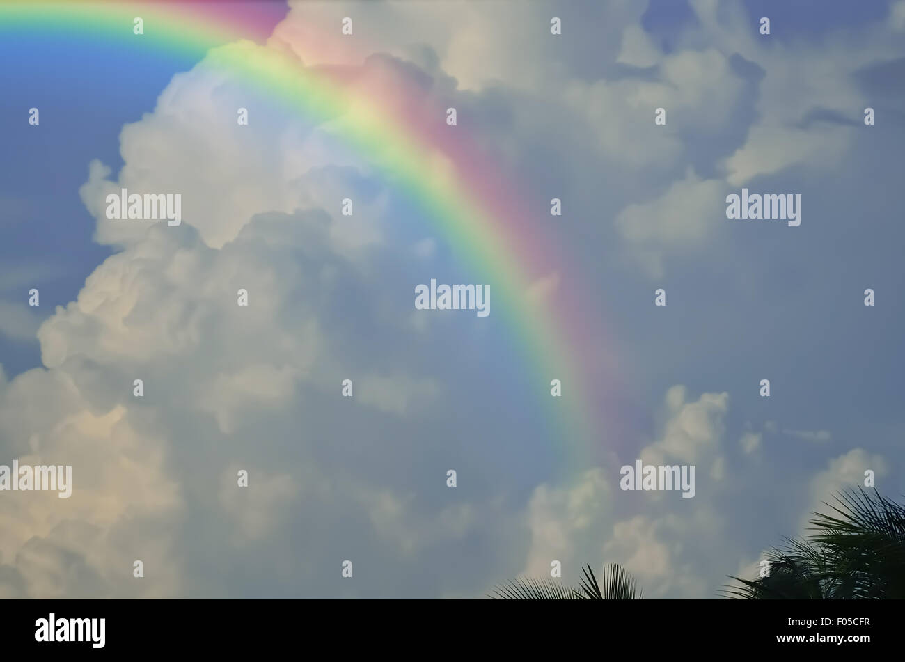 Rainbow in sky Stock Photo - Alamy