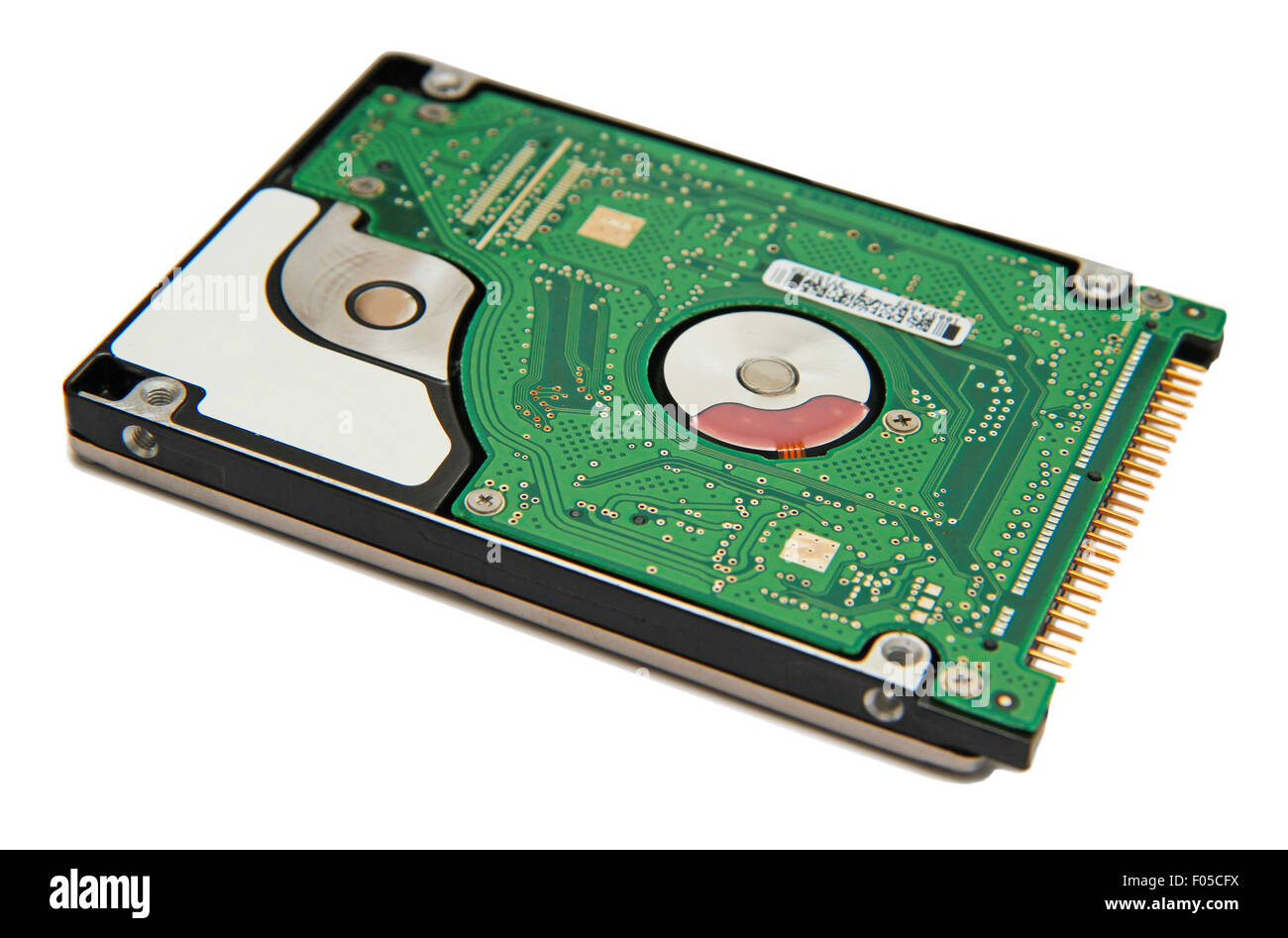 Top view of hard disk drive isolated on white background Stock Photo ...