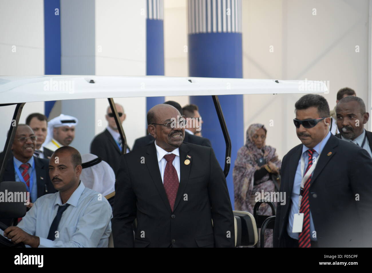 Cairo, Egypt. 6th Aug, 2015. Sudanese President Omar El Bashir arrives ...
