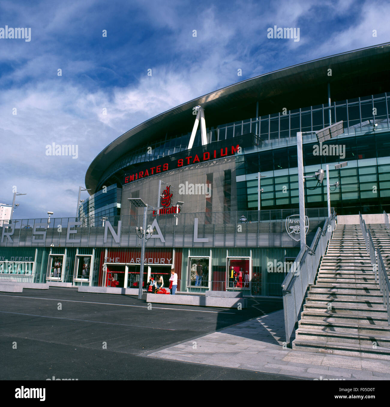 London England Arsenal Emirates Stadium And Shops Stock Photo - Alamy