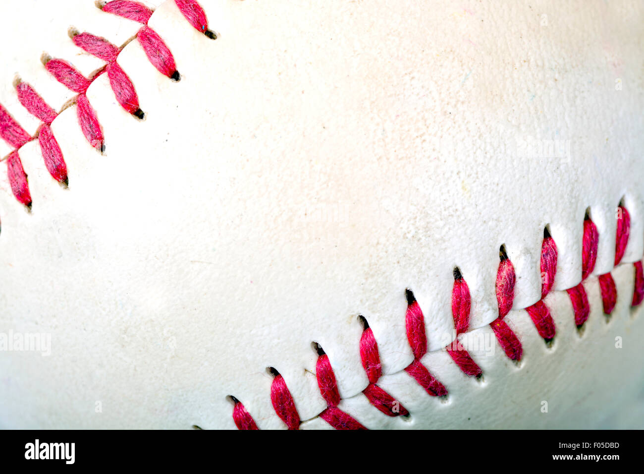 Macro shot of a baseball showing details of the surface Stock Photo - Alamy