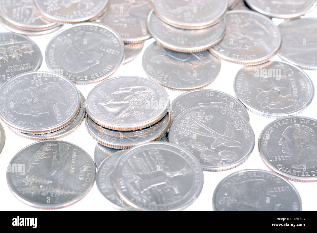 Bunch of quarters hi-res stock photography and images - Alamy