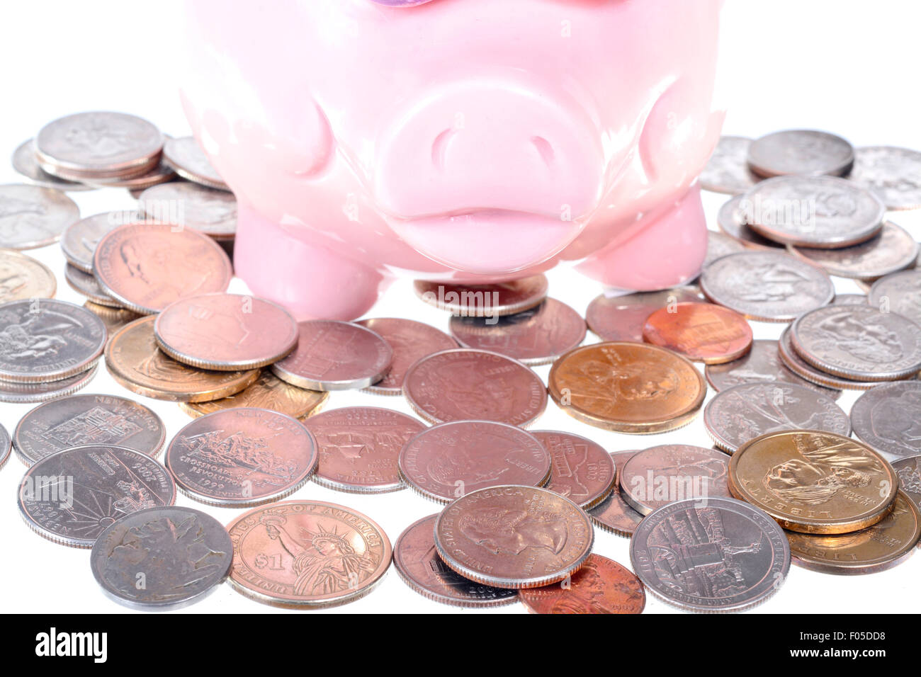 Coin bank with quarters hi-res stock photography and images - Alamy