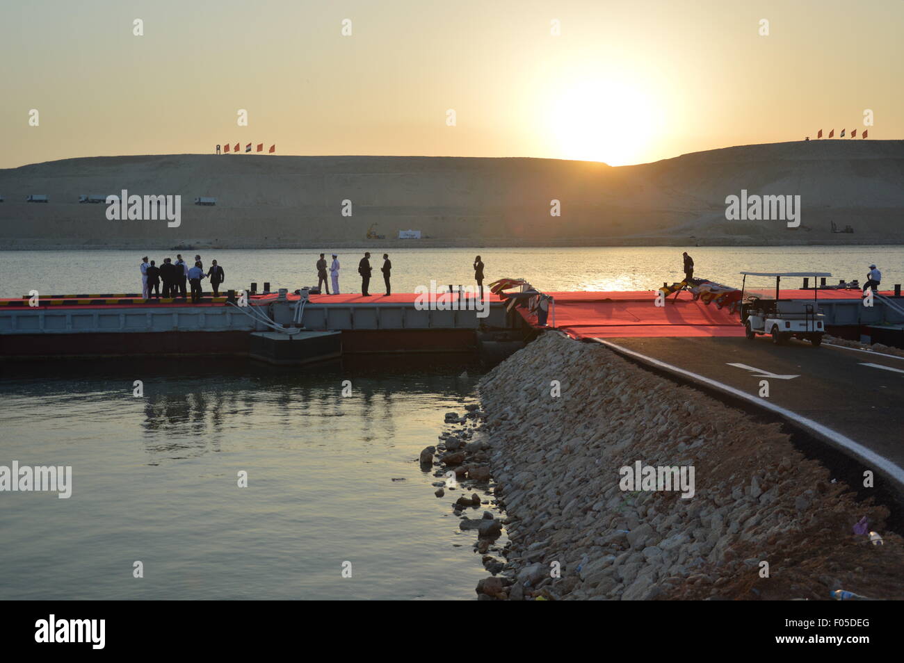 Cairo, Egypt. 6th Aug, 2015. A panoramic view of the channel expansion ...