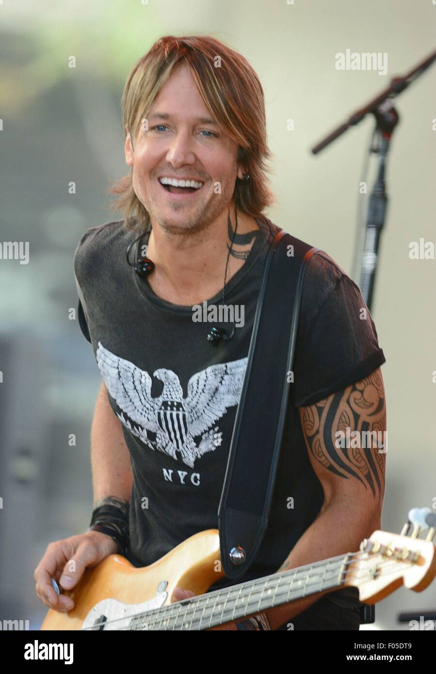 New York, NY, USA. 7th Aug, 2015. Keith Urban on stage for NBC Today ...