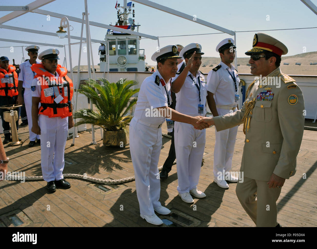 Egyptian President Abdel Fatah Al-Sisi during the inauguration of the ...