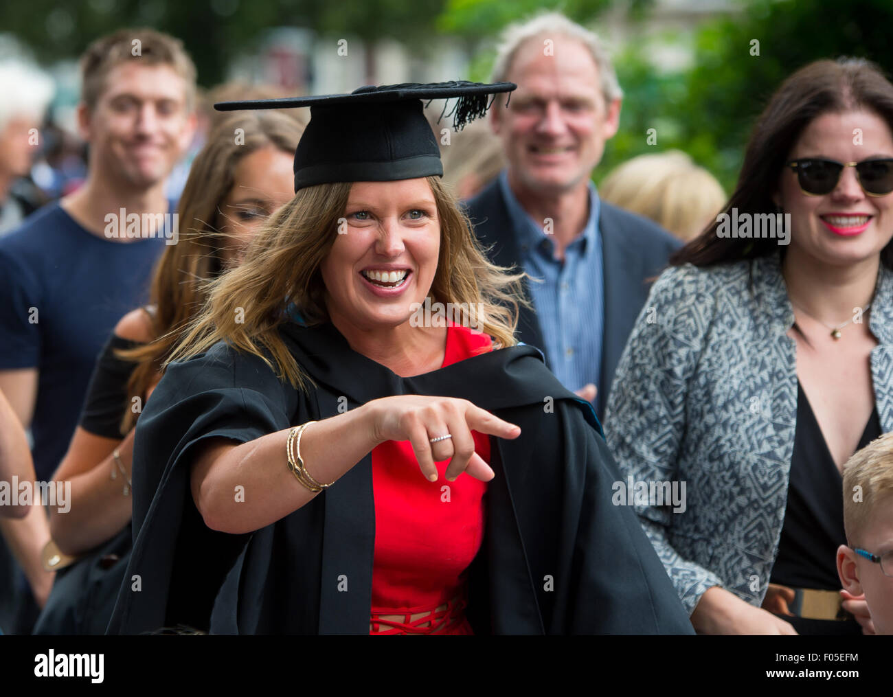 A student from Brighton celebrates graduating near the Brighton ...